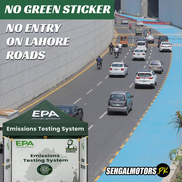 No Green Sticker, No Entry on Lahore Roads.