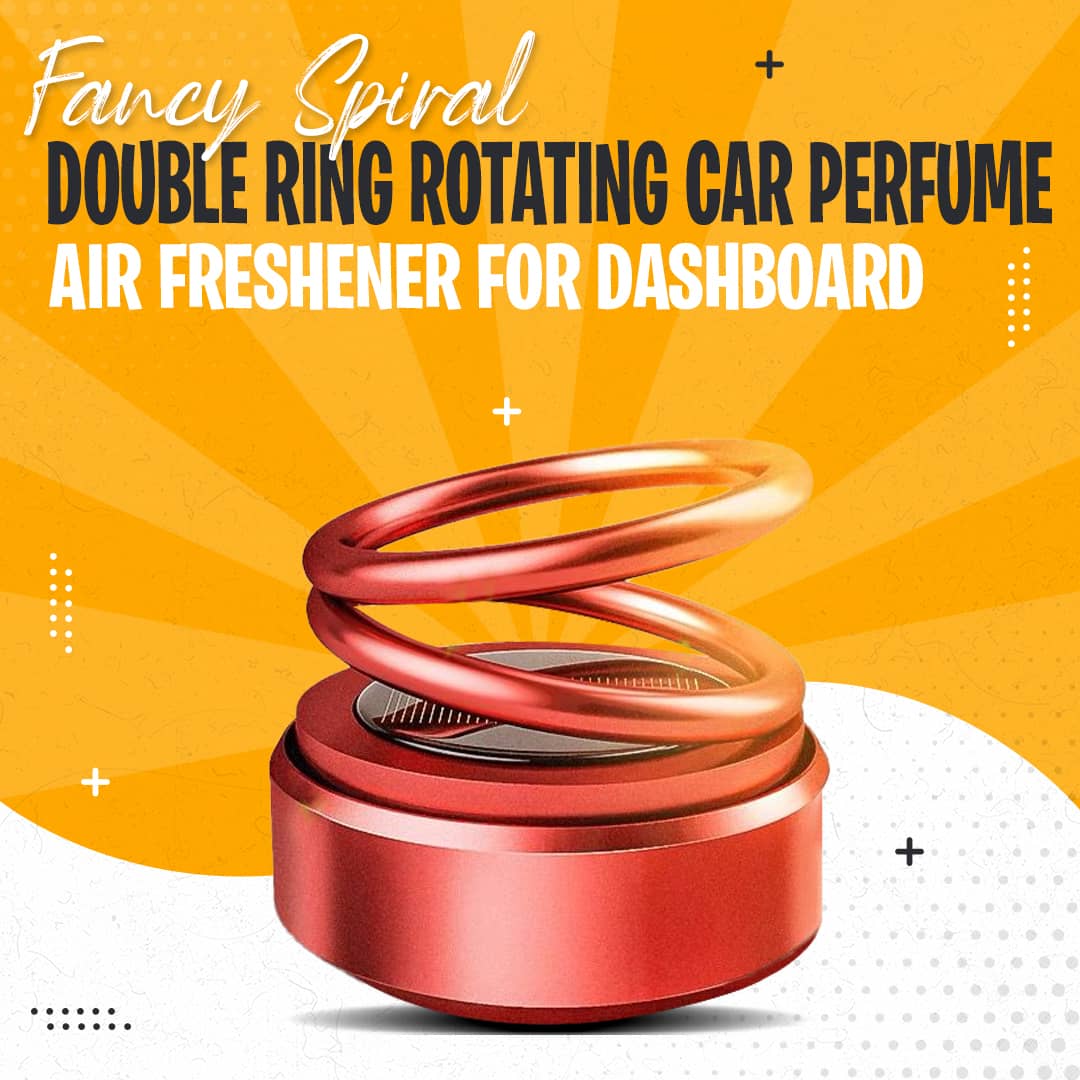Buy Fancy Spiral Double Ring Rotating Car Perfume Air Freshener For ...