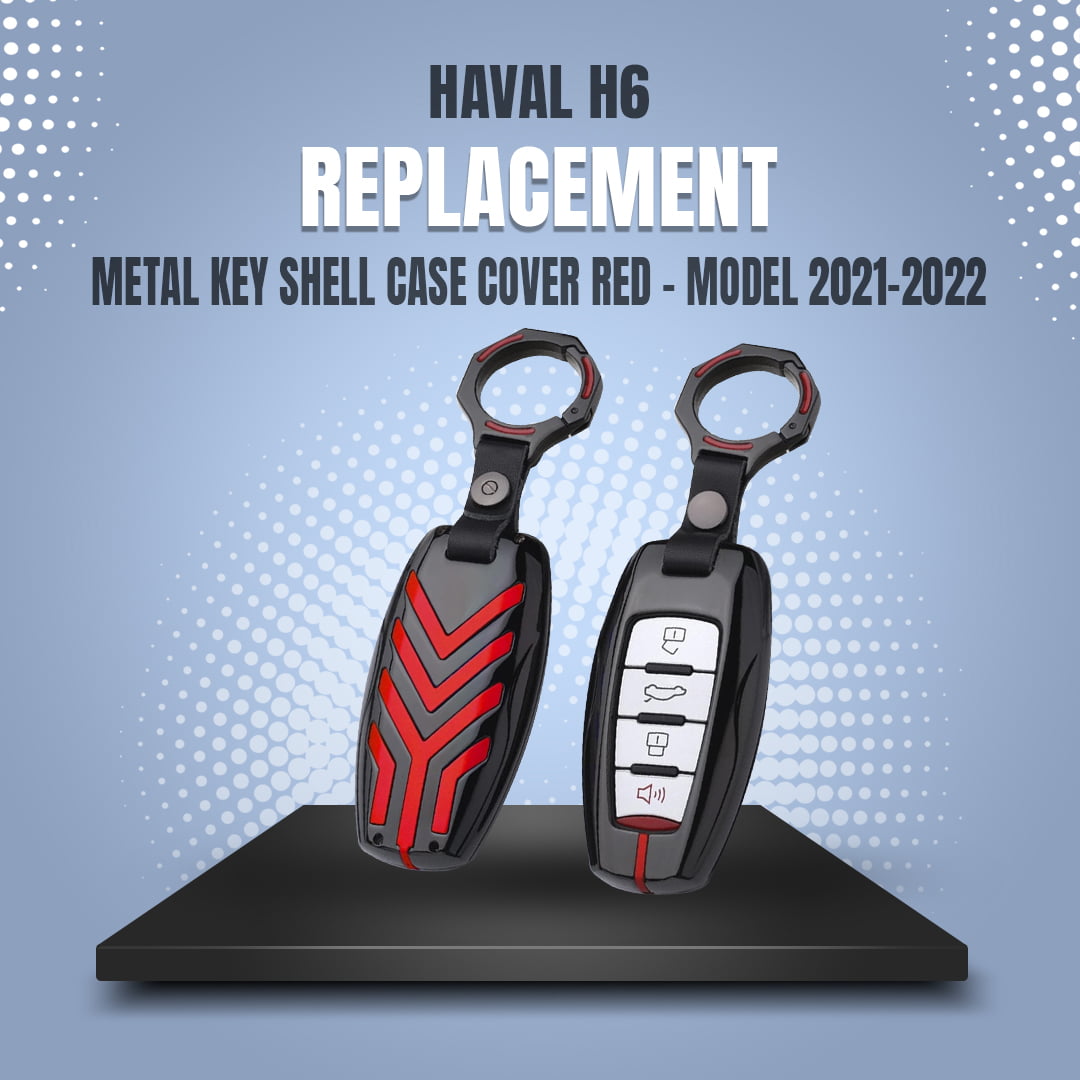 Buy Haval H6 Replacement Metal Key Shell Case Cover Red - Model 2021 ...