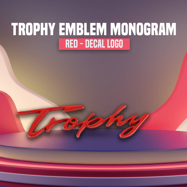 Buy Trophy Emblem - Red | Decal | Monogram | Logo Online in Pakistan