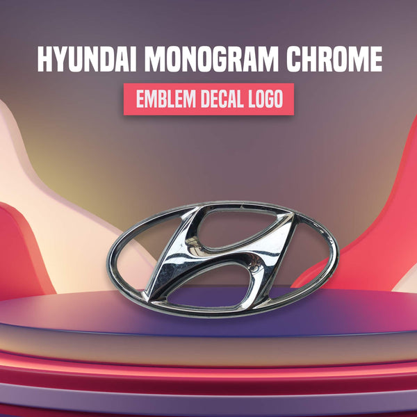 Buy Hyundai Monogram Chrome | Emblem | Decal | Monogram | Logo