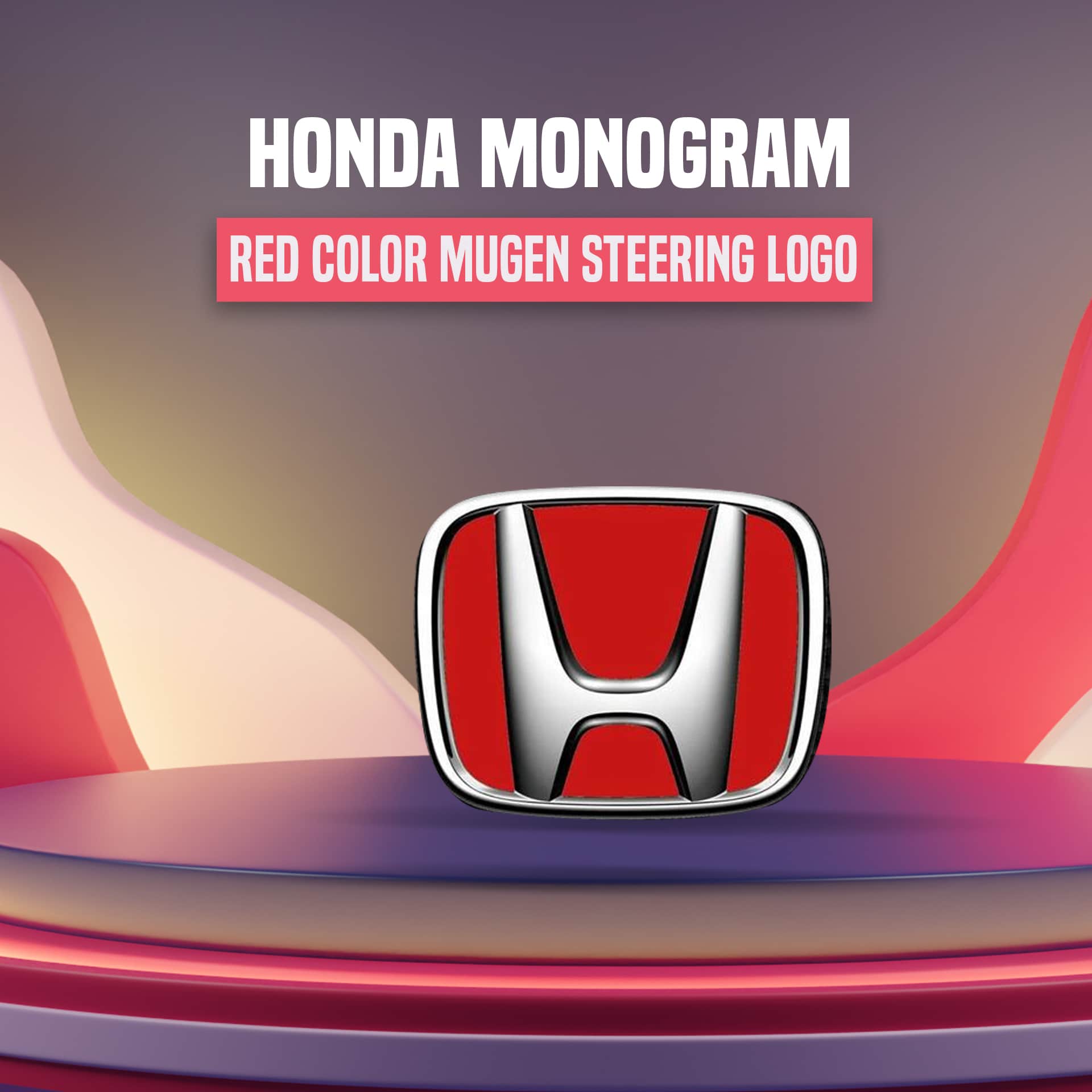 Buy Honda Red Color Mugen Steering Logo Online in Pakistan