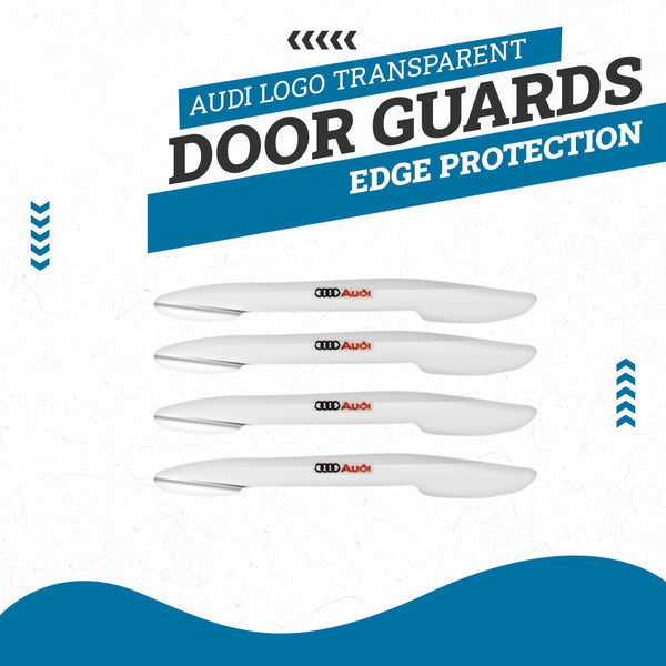 Buy Audi Logo Transparent Door Guards | Edge Protection Online