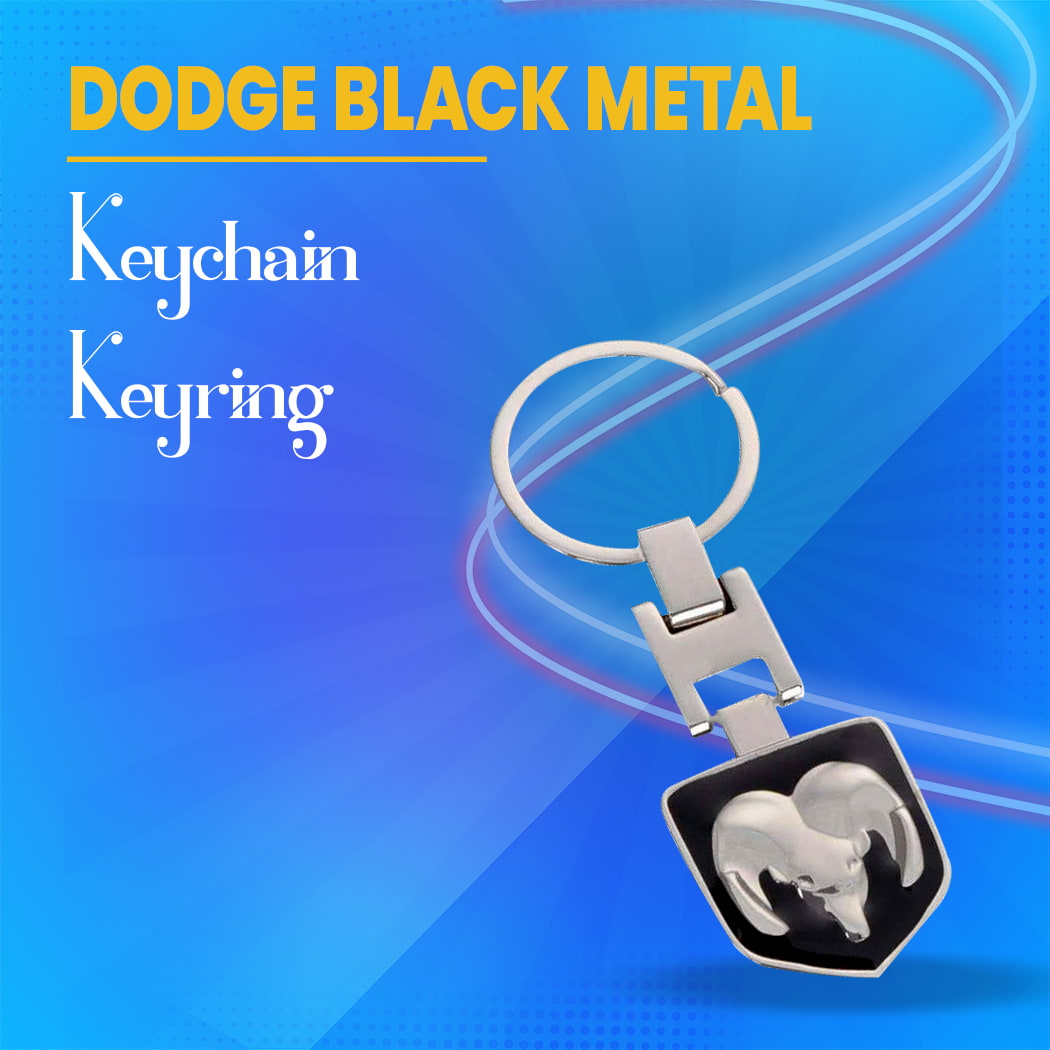 Buy Dodge Black Metal Keychain Keyring | Online in Pakistan
