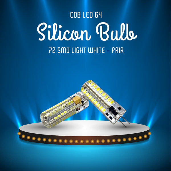 Buy COB LED G4 Silicon Bulb 72 SMD Light White - Pair Online