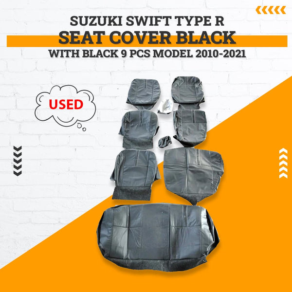 Buy Used Suzuki Swift Type R Seat Cover Black With Black 9 PCS Model ...