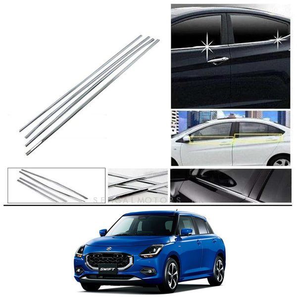 Buy Suzuki Swift Window Chrome Weather Strip 2023-2025 - 4 Pcs Online