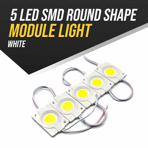 Buy Round Shape LED 5 SMD Module Light White Online In Pakistan
