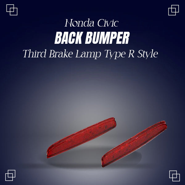 Honda Civic Back Bumper Third Brake Lamp TypeR Style 2016-2021 2016 ...