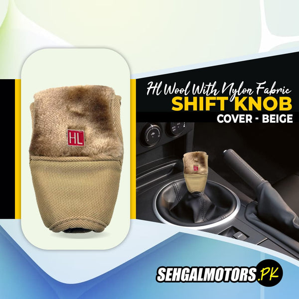 Buy Hl Wool With Nylon Fabric With Magic Auto Gear Shift Knob Cover