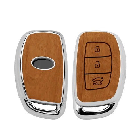 Buy Hyundai Tucson TPU Key Cover Wooden Style 2020-2024 Online