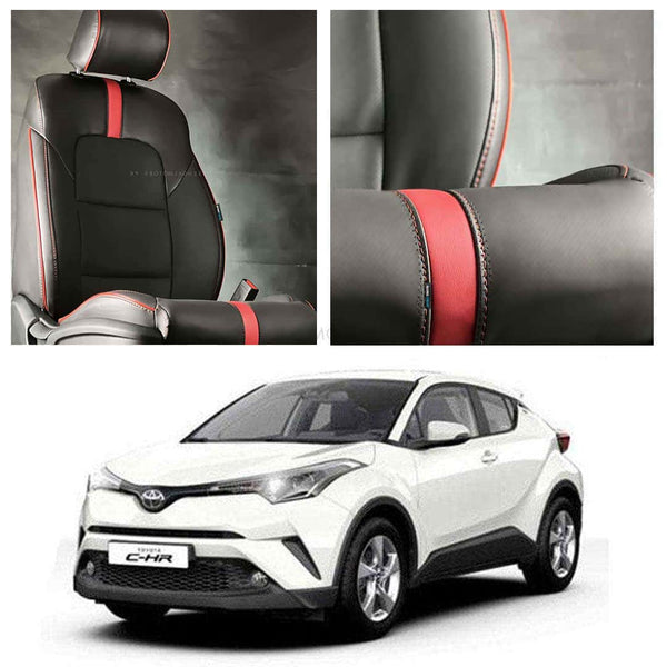 Buy Toyota CHR Type R Black Red Seat Covers - Model 2017-2021
