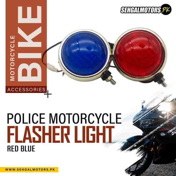 Buy Police Motorcycle Front Emergency Flasher Light Red Blue