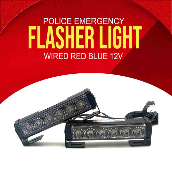 Buy Police Emergency Flasher Light Wired Red Blue 12B