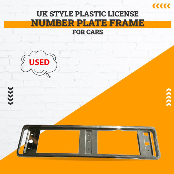 Buy Used UK Style Plastic License Number Plate Frame For Cars B Chrome ...