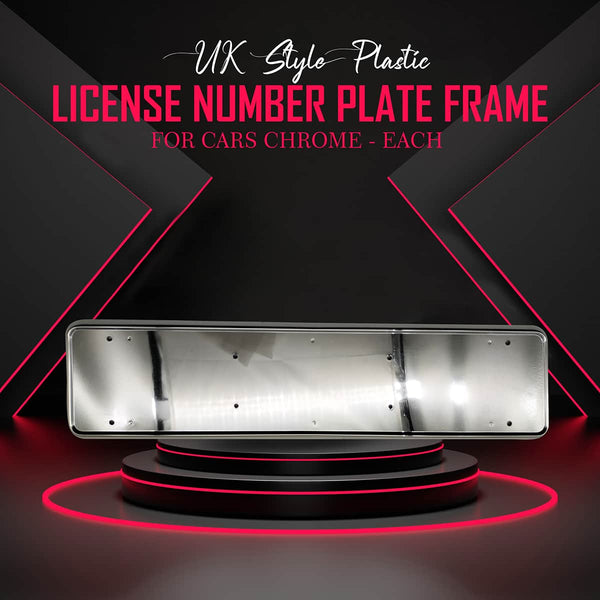Buy UK Style Plastic License Number Plate Frame For Cars Chrome Each