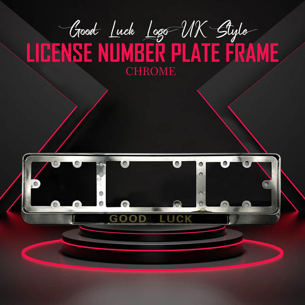 Buy Good Luck Logo UK Style Metal License Number Plate Frame For Cars
