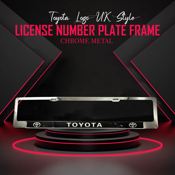 Buy Toyota Logo UK Style Metal License Number Plate Frame For Cars
