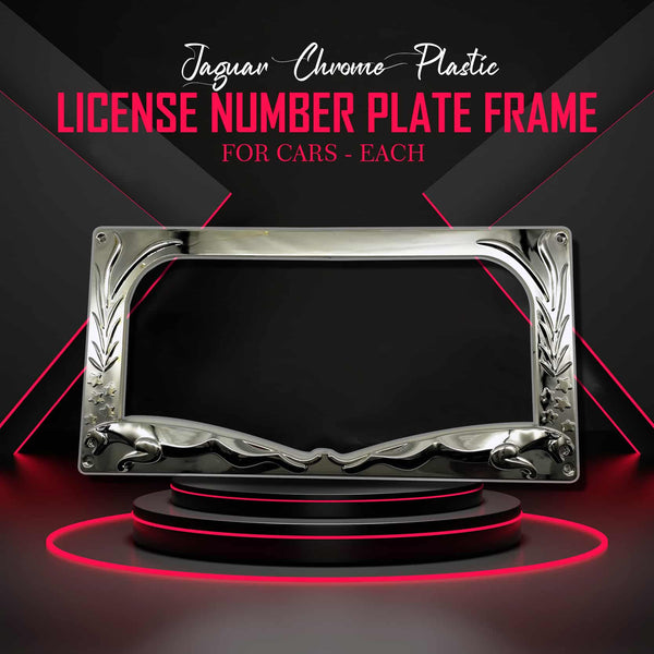 Buy Jaguar Plastic License Number Plate Frame For Cars Golden