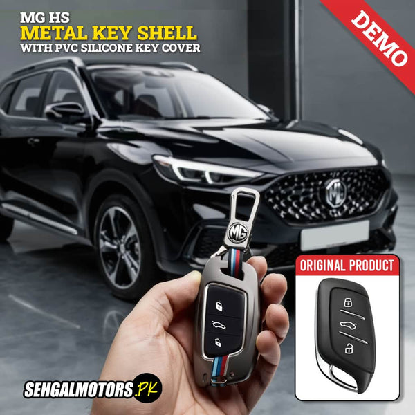 Buy MG HS Metal Key Shell with PVC Silicone Key Cover 3 Buttons 2020 ...