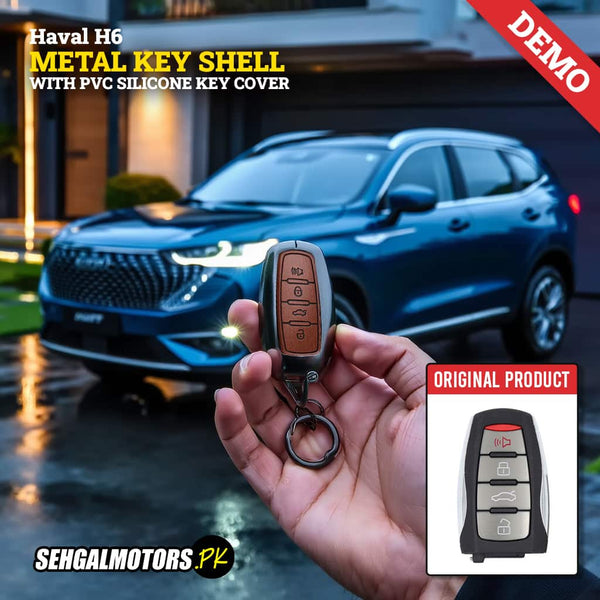 Buy Haval H6 Metal Key Shell With Brown Luxury Logo Key Chain 2021-2024