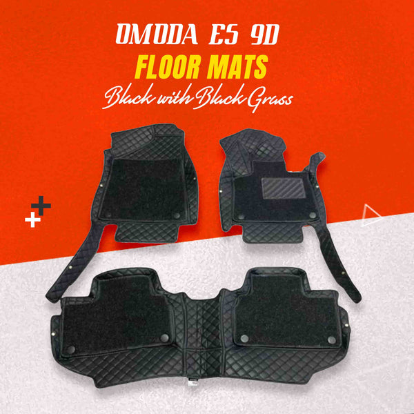 Buy OMODA E5 9D Floor Mats Black With Black Grass 2025-2026 Online In ...