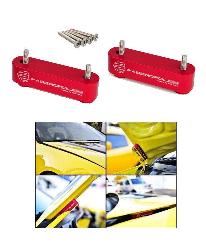 Buy Password JDM Hood Spacer - Red | Hood Risers Kit Online